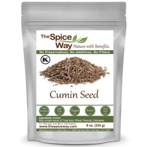 The Spice Way Cumin Seeds - whole cumin seed 8 oz resealable bag