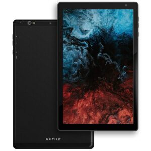 motile 10.1” ips touch screen hd performance big android tablet, 4g lte/3g/2g, wifi, bluetooth, 32gb storage, black