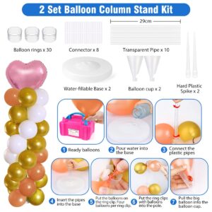 Balloon Arch Kit With Balloon Pump Electric,9Ft Tall & 10Ft Wide Adjustable Balloon Arch Stand with Base,Iron Pipe,Water bag for Wedding Graduation Birthday Party Supplies Supplies Decoration