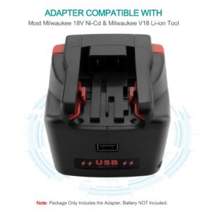 ADVTRONICS Adapter Compatible with Milwaukee M18 18V Battery to for Milwaukee V18 48-11-1830 48-11-2200 48-11-2230 18V NI-CD Tool Battery