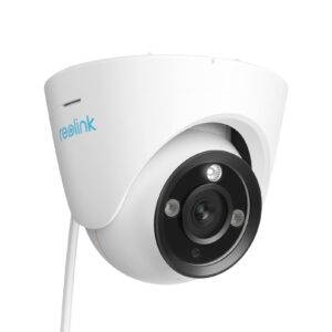 reolink 12mp poe ip camera outdoor, 97° wide angle dome security camera for home surveillance, human/vehicle/pet detection, 700lm color night vision, 2 way talk, up to 256gb microsd card, rlc-1224a