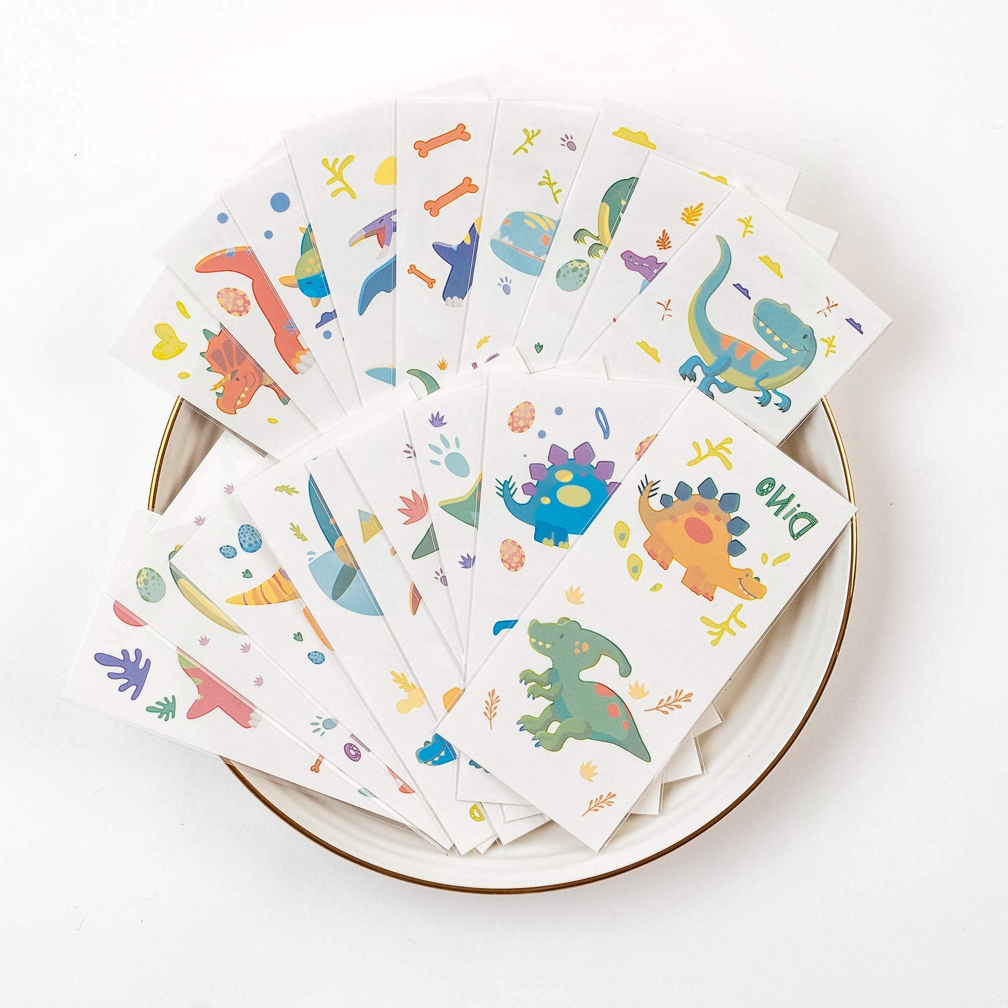 PapaKit Bundle - Temporary Fake Tattoo 72 Individually Wrapped Sheets - Cute Ocean Animals, Party Dinosaurs, Zoo Animals, Unicorn and Friends