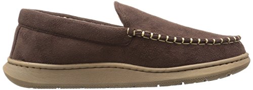 Dockers Men's Premium Ultra-Light Moccasin Slipper with Memory Foam, (Brown, 14)