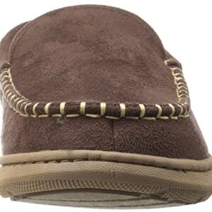 Dockers Men's Premium Ultra-Light Moccasin Slipper with Memory Foam, (Brown, 14)