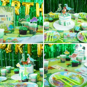 Partyville Dinosaur Party Decorations - Dinosaur Birthday Party Supplies Kit (SERVES 16) With Plates Cups Napkins Banner Cutlery BALLOON PUMP Tablecloth AND MUCH MORE