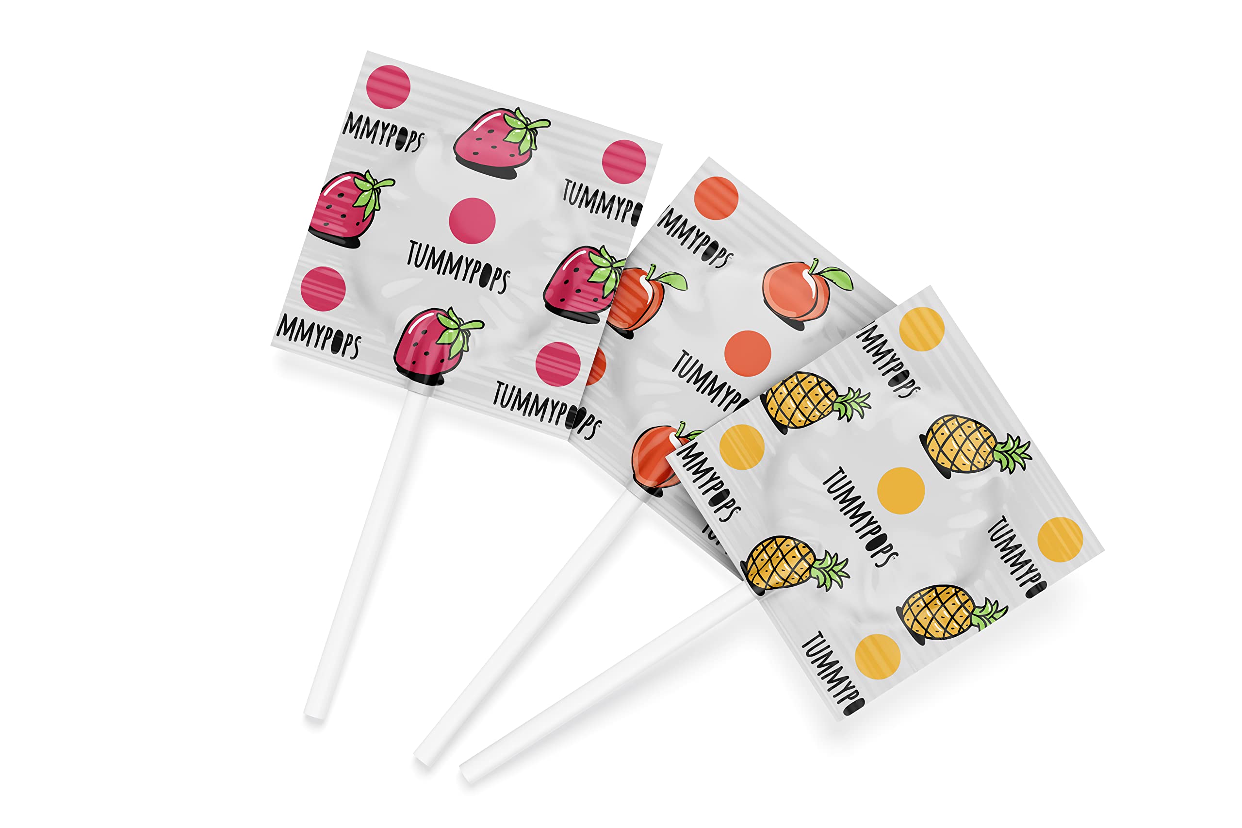 USDA Organic Tummypops Ginger Variety Pack (Pineapple, Peach, & Strawberry)