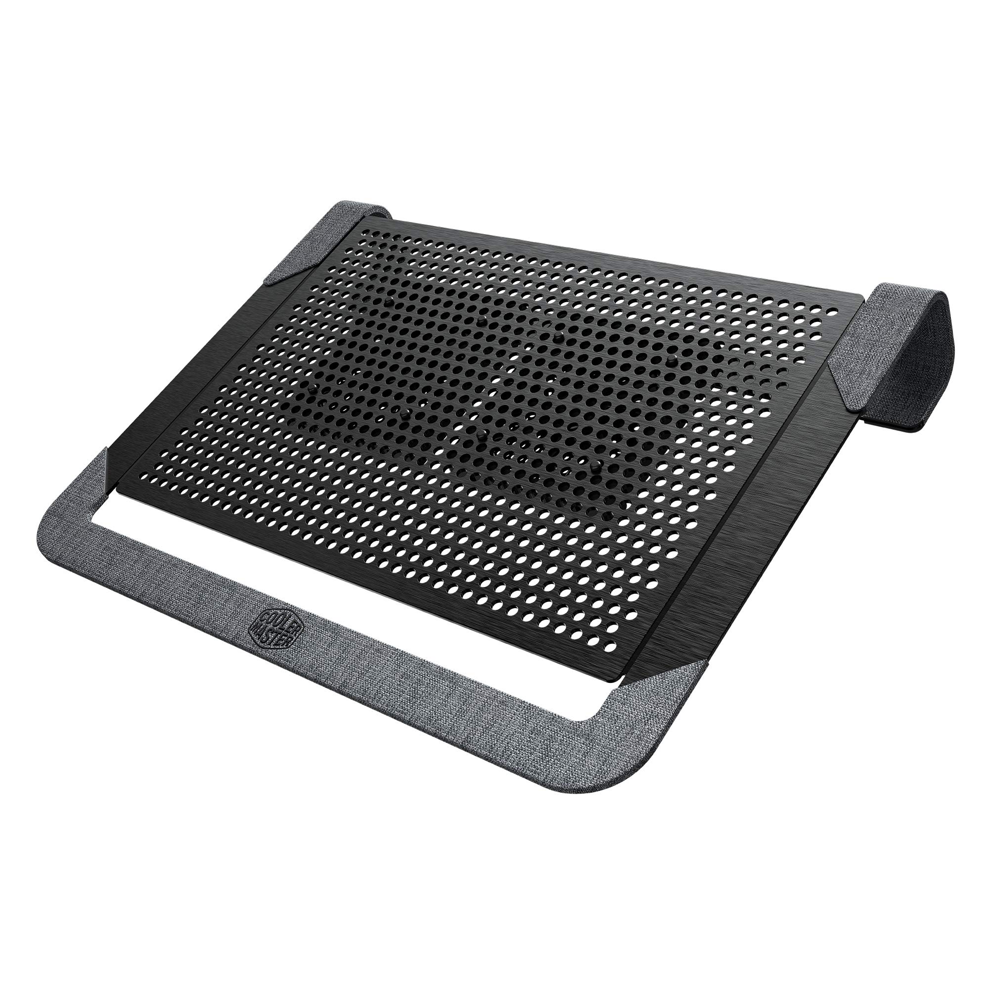 Cooler Master Notepal U2 Plus V2, Notebook-Kühler bis zu 43,2 cm (17 Zoll), 2 x 80 mm bewegliche Lüfter, schwarzes Aluminium