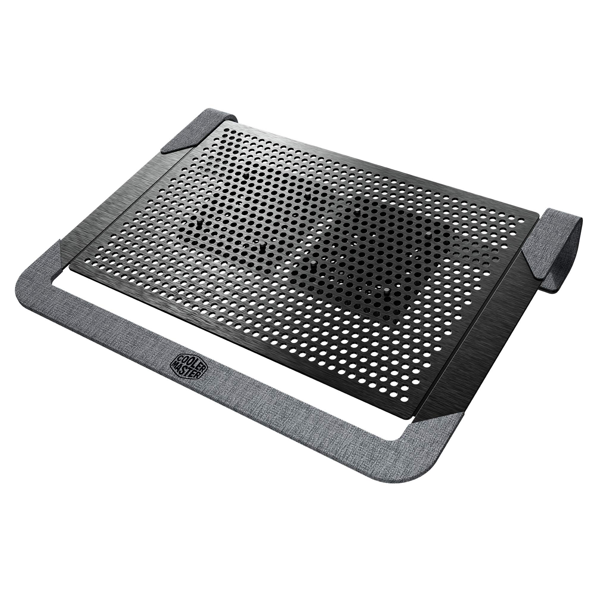 Cooler Master Notepal U2 Plus V2, Notebook-Kühler bis zu 43,2 cm (17 Zoll), 2 x 80 mm bewegliche Lüfter, schwarzes Aluminium