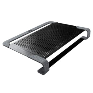 Cooler Master Notepal U2 Plus V2, Notebook-Kühler bis zu 43,2 cm (17 Zoll), 2 x 80 mm bewegliche Lüfter, schwarzes Aluminium