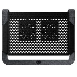 Cooler Master Notepal U2 Plus V2, Notebook-Kühler bis zu 43,2 cm (17 Zoll), 2 x 80 mm bewegliche Lüfter, schwarzes Aluminium