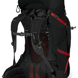 Osprey Aether Plus 70L Men's Backpacking Backpack, Black, Large/X-Large