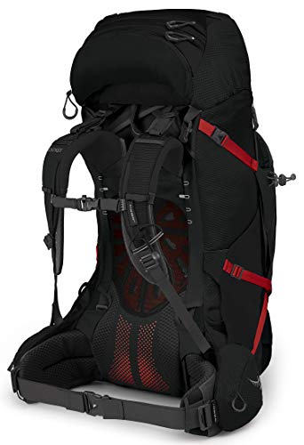 Osprey Aether Plus 70L Men's Backpacking Backpack, Black, Large/X-Large