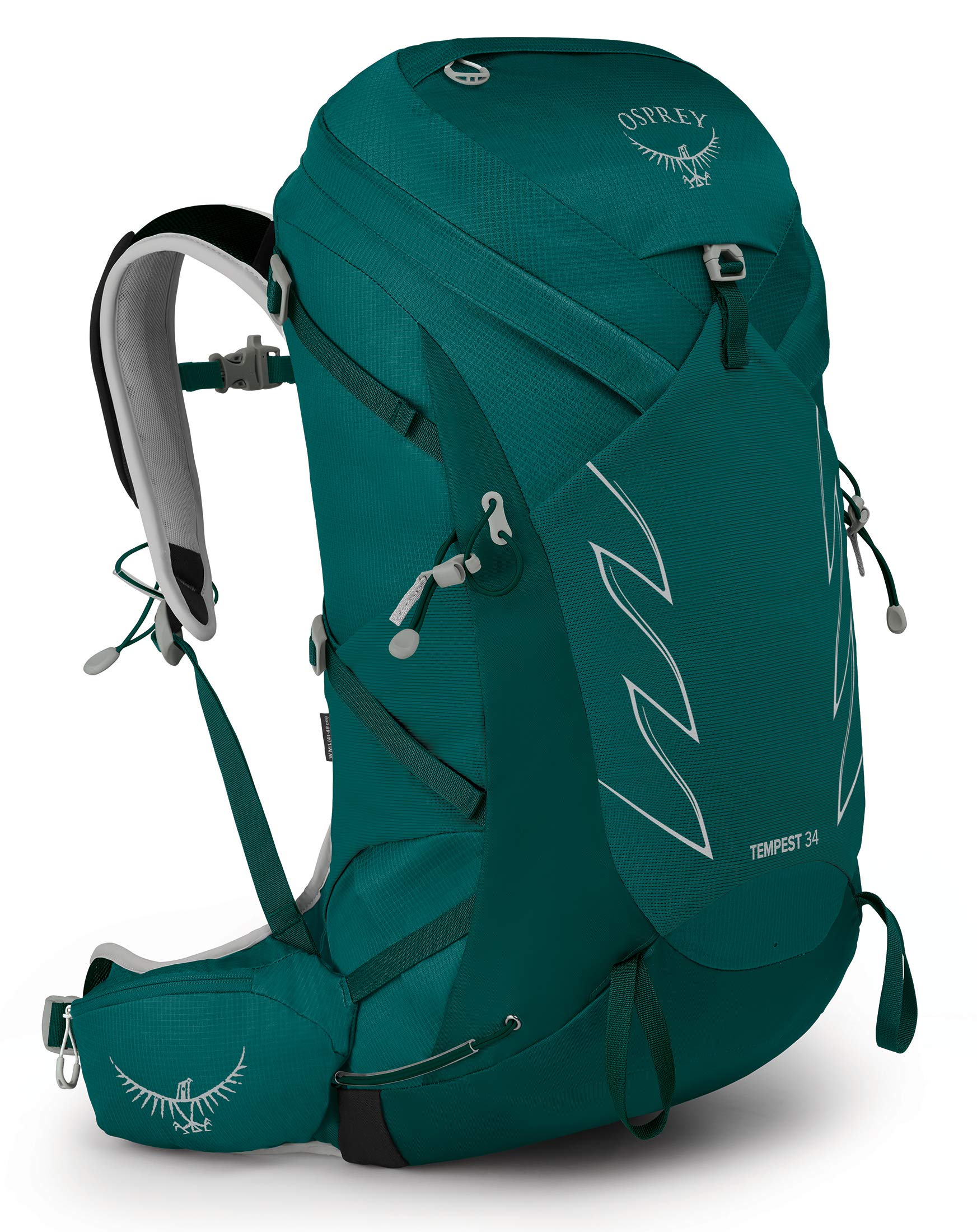 Osprey Tempest 34L Women's Hiking Backpack with Hipbelt, Jasper Green, Medium/Large