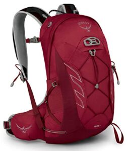 osprey talon 11l men's hiking backpack with hipbelt, cosmic red, s/m