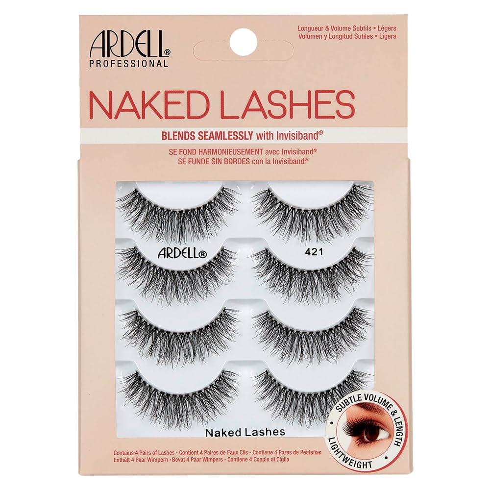 Ardell Strip Lashes Naked Lashes #421, 4 Pairs x 1-Pack