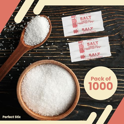 Perfect Stix Iodized Salt Packets - .6 Grams - 1000 Packets (Packaging may vary.)