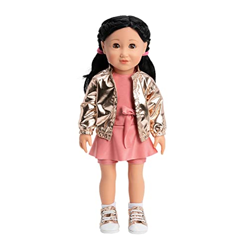 ADORA Amazon Exclusive Amazing Girls Collection, 18” Realistic Doll with Changeable Outfit and Movable Soft Body, Birthday Gift for Kids and Toddlers Ages 6+ - Athletic Lily