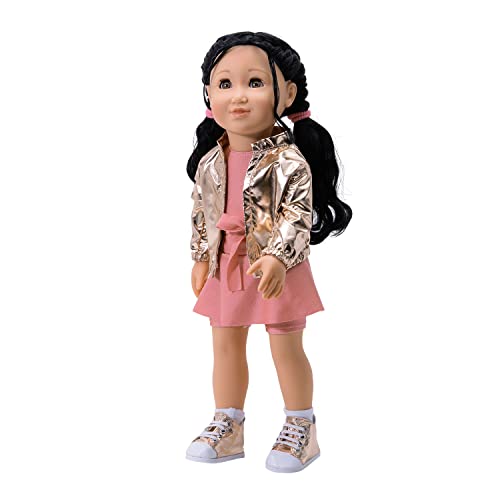 ADORA Amazon Exclusive Amazing Girls Collection, 18” Realistic Doll with Changeable Outfit and Movable Soft Body, Birthday Gift for Kids and Toddlers Ages 6+ - Athletic Lily