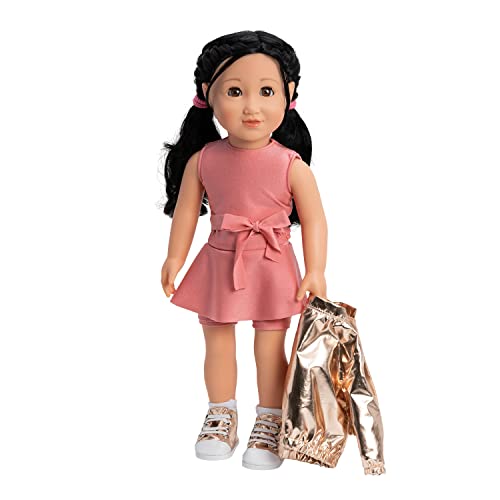 ADORA Amazon Exclusive Amazing Girls Collection, 18” Realistic Doll with Changeable Outfit and Movable Soft Body, Birthday Gift for Kids and Toddlers Ages 6+ - Athletic Lily