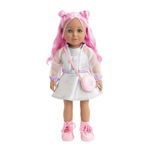 adora amazon exclusive amazing girls collection, 18” realistic doll with changeable outfit and movable soft body, birthday gift for kids and toddlers ages 6+ - amazing girl star