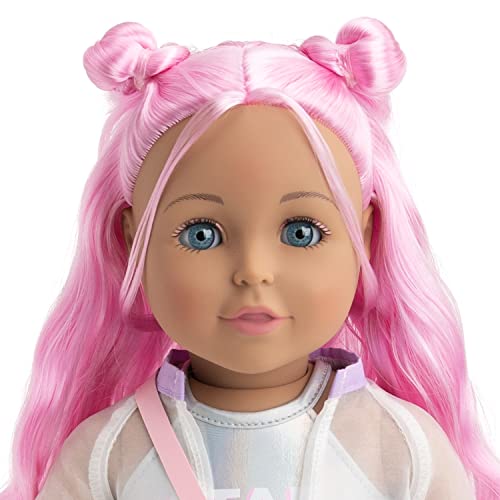 ADORA Amazon Exclusive Amazing Girls Collection, 18” Realistic Doll with Changeable Outfit and Movable Soft Body, Birthday Gift for Kids and Toddlers Ages 6+ - Amazing Girl Star