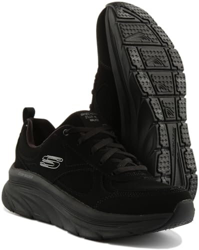 Skechers womens D'lux Walker Sneaker, Bbkblack Black, 9.5 US