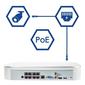 Lorex 4K Ultra HD 8-Channel Fusion Series PoE Network Video Recorder with 2TB Storage, Smart Motion Detection and Smart Home Compatibility