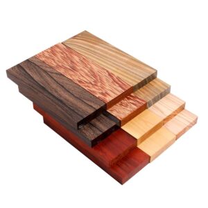 IECAP LLC TM Bookmatched Natural Wood Knife Scales (Ironwood)- Exotic Wood Knife Handle Scales - Knife Makers Material - 3/8 x 1 9/16 x 4 3/4 Inches - 1 Pair (Ironwood)