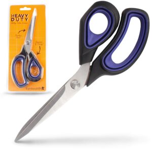 heavy duty titanium tailor fabric shears - 9.5" black w/purple - 1 pair