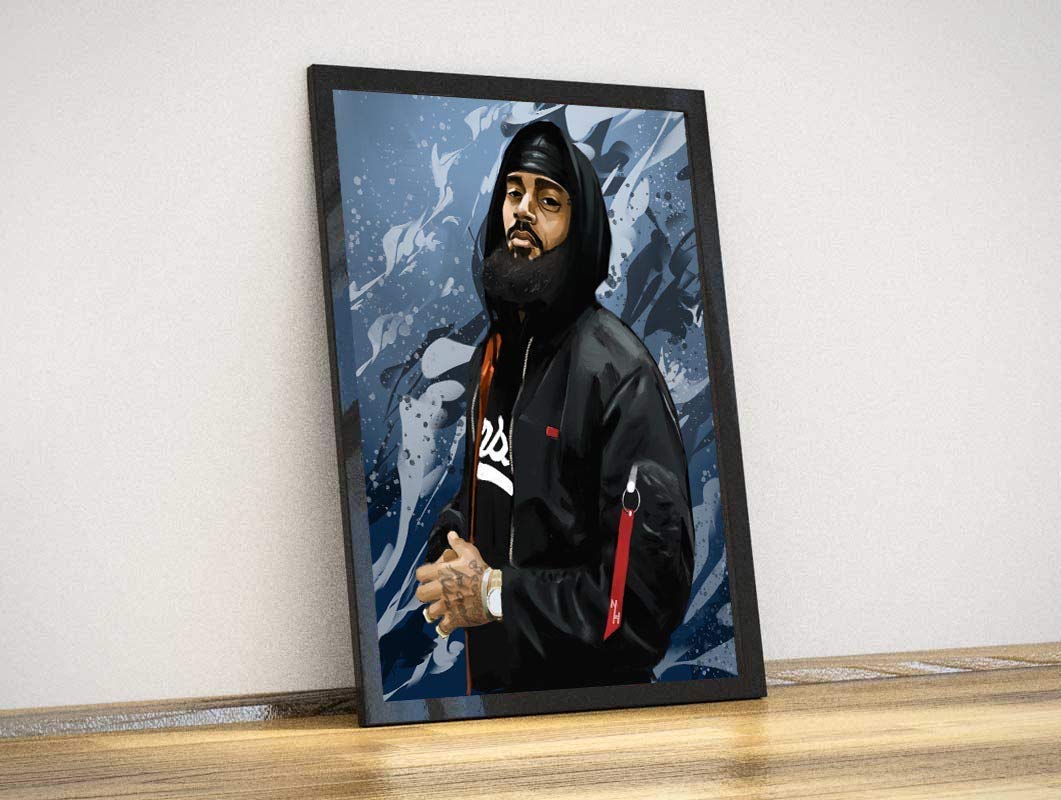 Nipsey Hussle Poster/Nipsey Hussle Original Print/Nipsey Hussle Artwork - Music Poster Wall Art