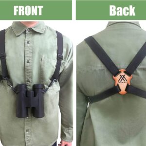 Trummul Binocular Harness Strap Best Chest Harness Strap for Hunters Photographers and Golfers Upgraded Version(Black)