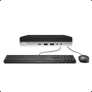 hp elitedesk 800 g3 desktop mini business pc windows 10 computer (intel core i5-6500t up to 3.1ghz, 8gb ddr4 ram, 256gb ssd, wifi, bluetooth, usb type-c 3.1, 2 x displayport, win 10 pro) (renewed)