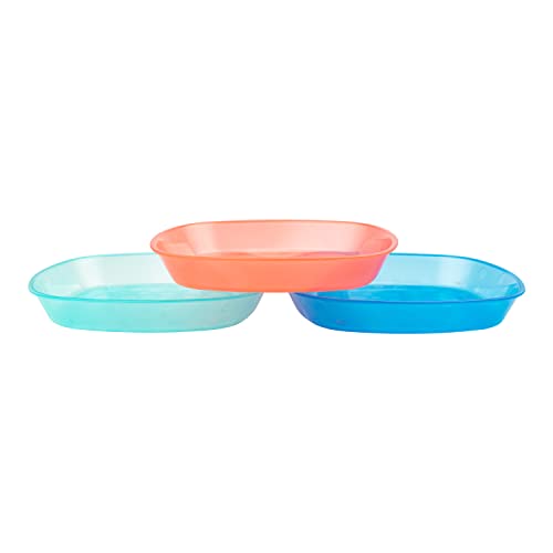 Dr. Brown's Stackable Plate Set for Toddlers and Babies, BPA Free - 3-Pack, 4m+