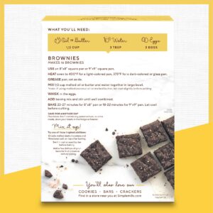 Simple Mills Almond Flour Baking Mix, Chocolate Brownie Mix - Gluten Free, Plant Based, 12.9 Ounce (Pack of 1)