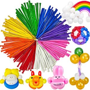 260 balloons, long balloon animal twisting balloons for for animal shape birthdays clowns pack of 100(multi)