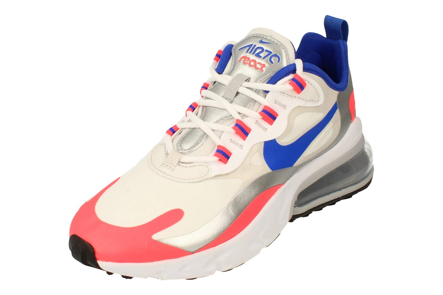 Nike Womens Air Max 270 React Running Trainers CW3094 Sneakers Shoes (UK 7 US 9.5 EU 41, White Racer Blue Flash Crimson 100)