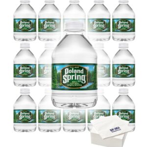 Poland Springs Bottled Water (8 Oz Pack of 15) with Bay Area Marketplace Napkins