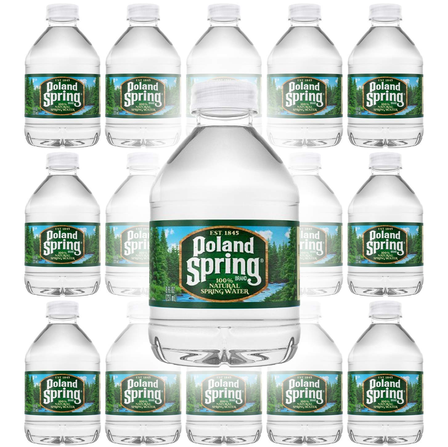 Poland Springs Bottled Water (8 Oz Pack of 15) with Bay Area Marketplace Napkins