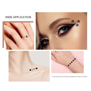 Ownest 6 Pcs Liquid Eyeliner Set,Double-Side Waterproof Smudge-proof Eyeliner Stamp Pen Eyeliner Tattoo Tool Makeup-Smiley, Triangle,Heart,Star,Moon,Flower