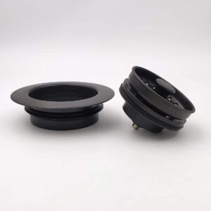 GZILA Garbage Disposal Strainer and Stopper with Decorative Disposal Flange in Black, Fit 3.5 Inch Standard Drain Hole