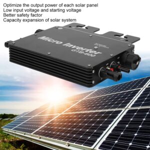 Fafeicy Solar Power Grid Tie Inverter, GTB600 600W Pure Sine Waving Aluminum Alloy Micro Inverter(AC110-130V), Inverter Power Supply, Charger