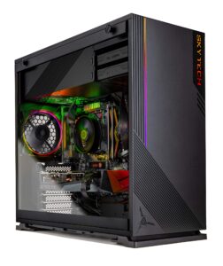 skytech azure gaming pc desktop - amd ryzen 5 3600 3.6ghz, rtx 3070 8gb, 16gb ddr4 3200, 1tb nvme, 650w gold psu, windows 10 home 64-bit, black