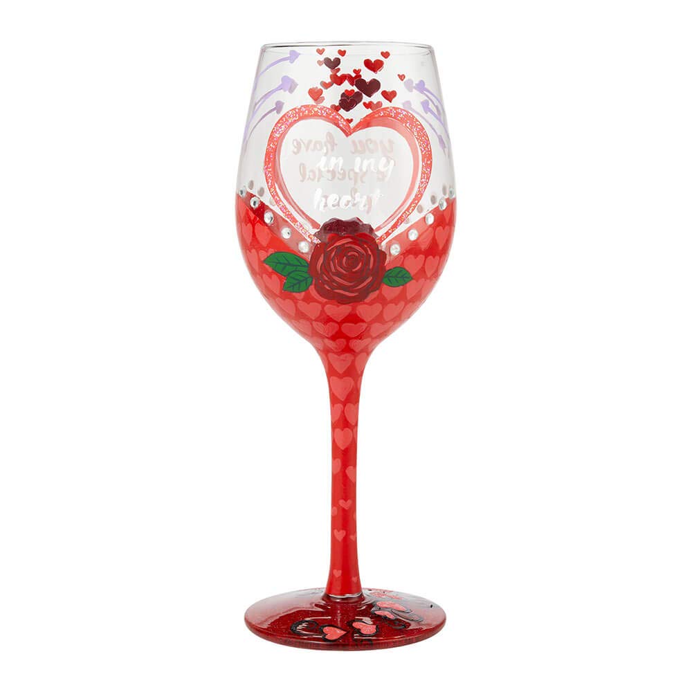 Enesco Designs by Lolita Special Place Hand-Painted Artisan Wine Glass, 15 Ounce, Multicolor