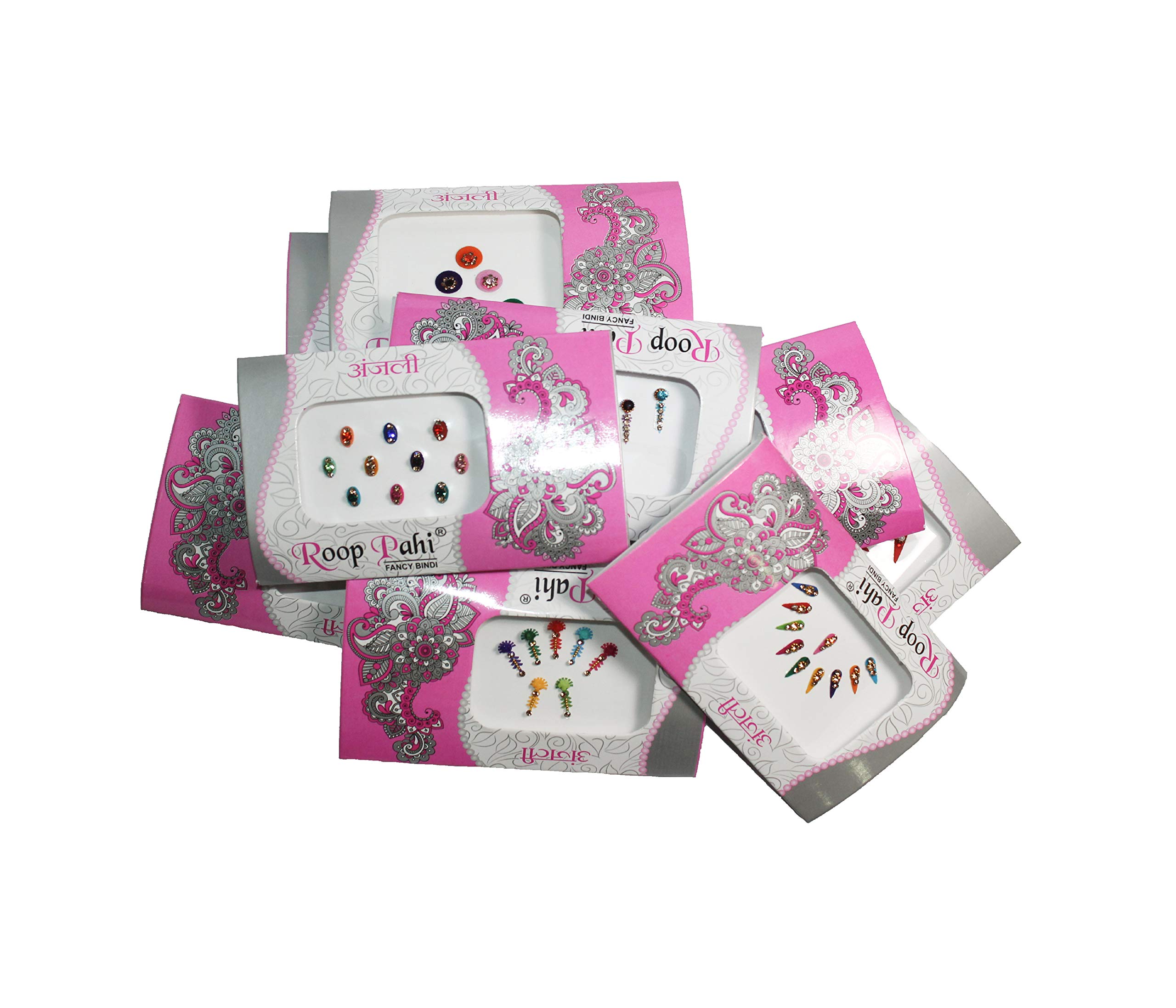 IS4A 10 Pack Bindi for Women, Bindi Jewelry Forehead, Indian Bindi, Bindi Face Jewels Multicolored Face Bindi Stickers