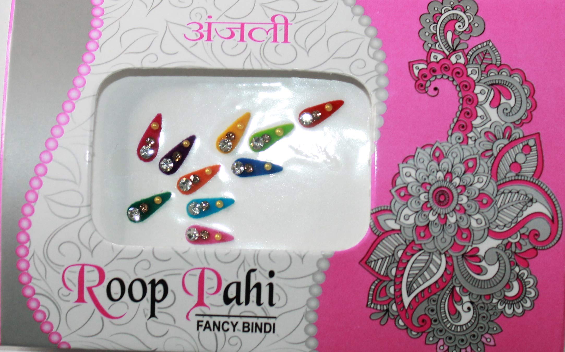 IS4A 10 Pack Bindi for Women, Bindi Jewelry Forehead, Indian Bindi, Bindi Face Jewels Multicolored Face Bindi Stickers