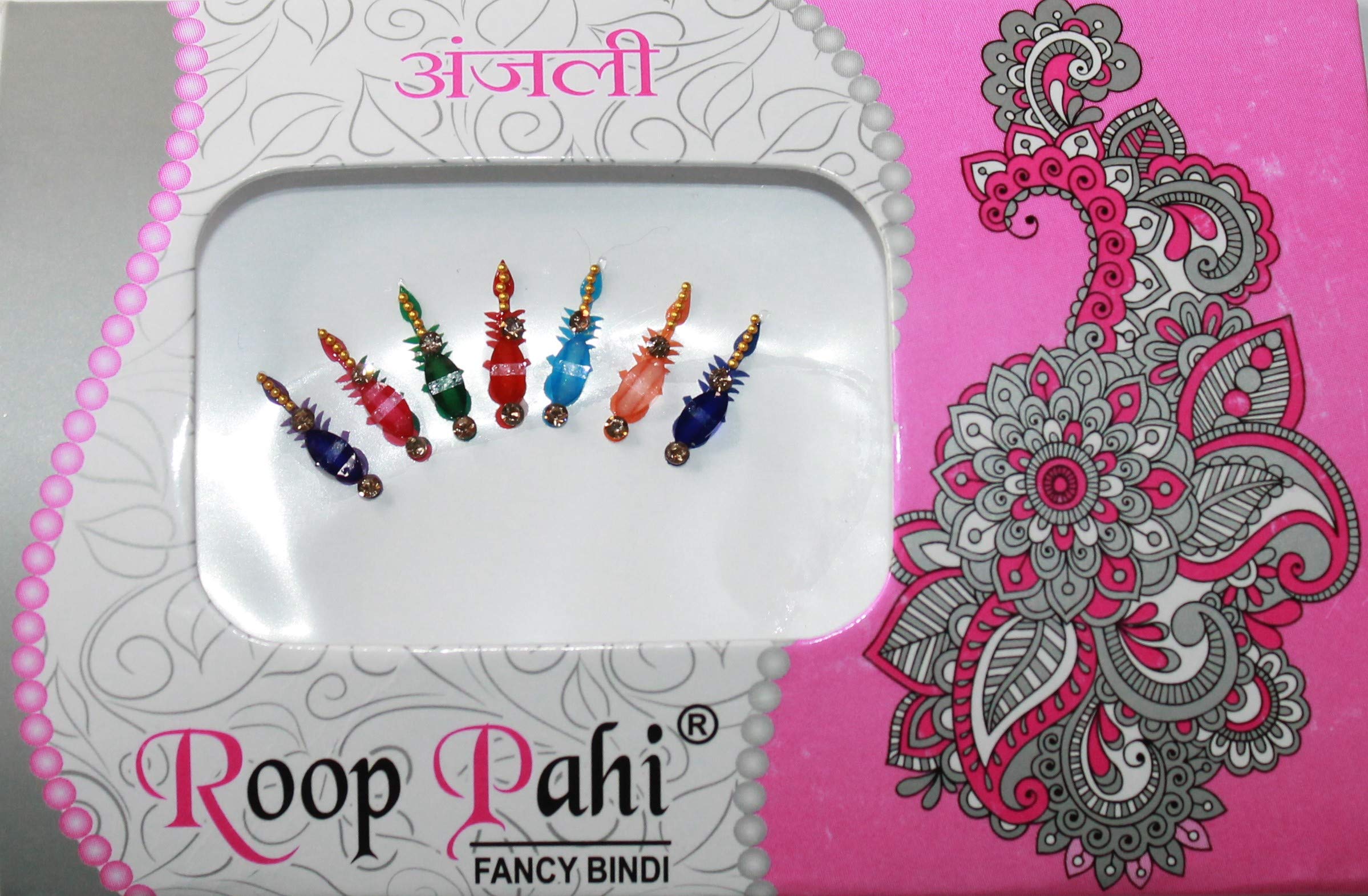 IS4A 10 Pack Bindi for Women, Bindi Jewelry Forehead, Indian Bindi, Bindi Face Jewels Multicolored Face Bindi Stickers