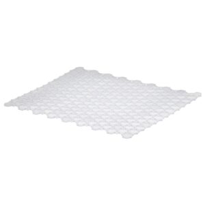 Spectrum Diversified Hexa Flexible, Trimmable Soft-Touch Mat, Easy-Draining, Modern Kitchen Sink Protector, 1 Count (Pack of 1), Clear