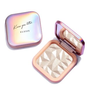 ellesy highlighter makeup palette face highlighter palette glitter illuminator highlighter palette shimmer highlighter powder kit highlight makeup palette -sun glow