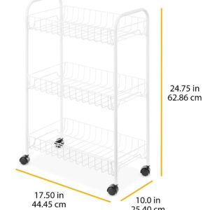 Whitmor Small Household Cart, White