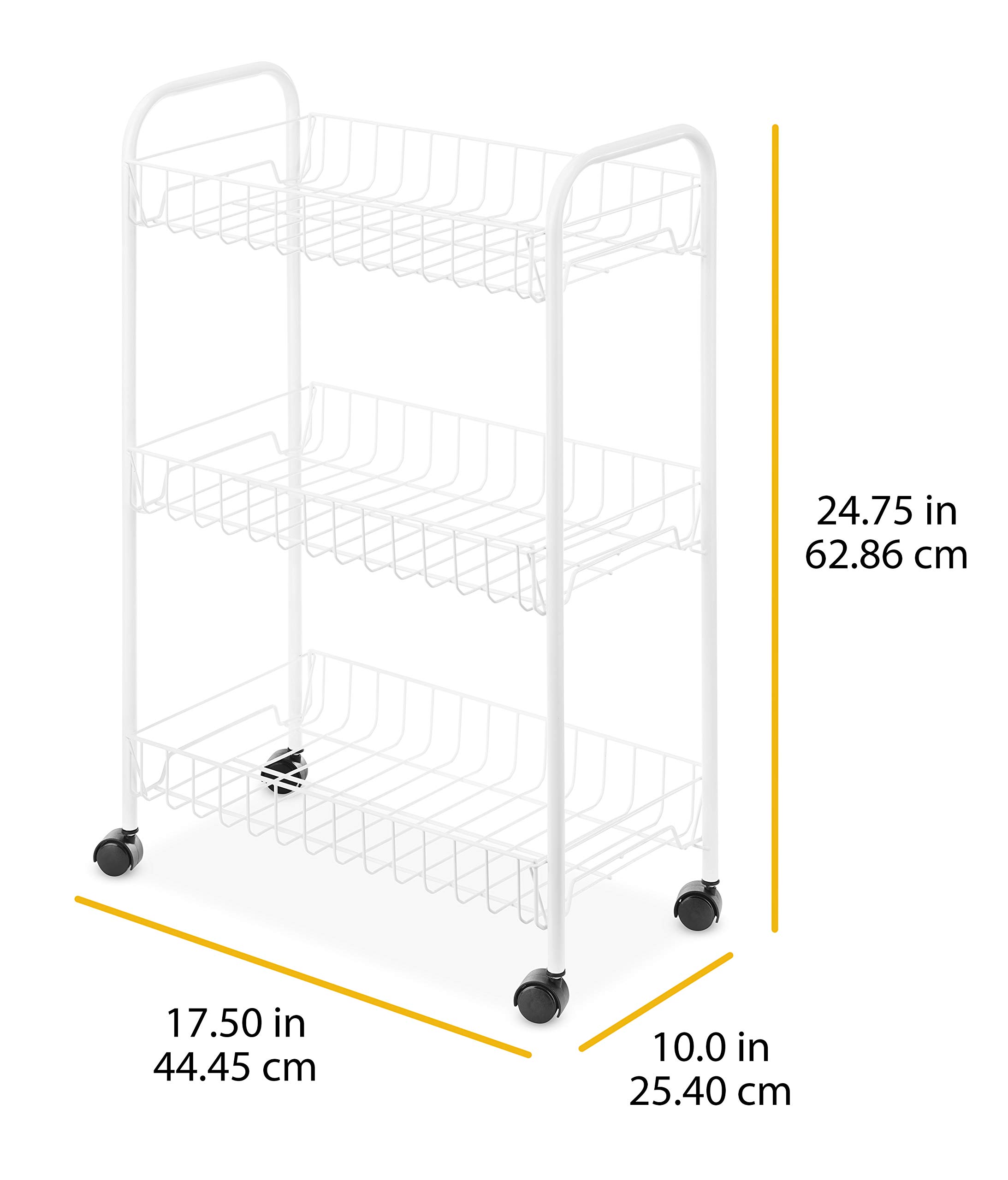 Whitmor Small Household Cart, White